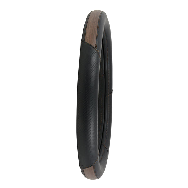 Heavy Duty 18" Steering Wheel Cover in Deluxe Center Matte Natural Woo ...