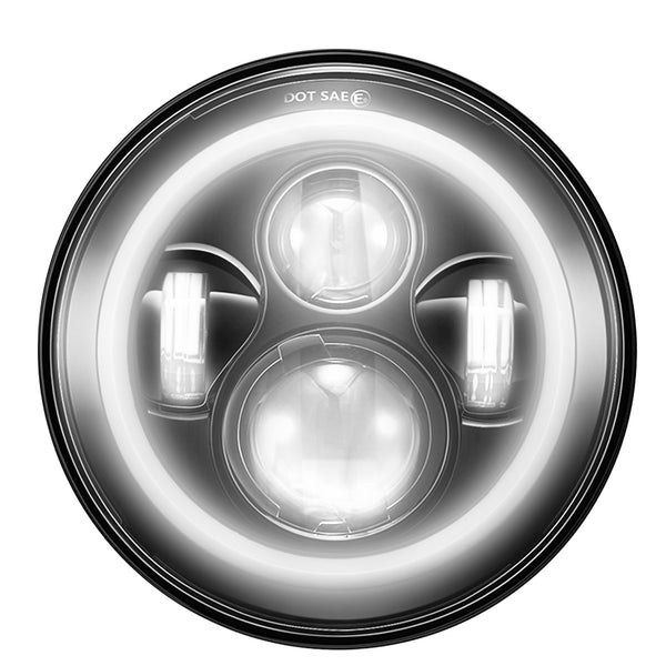 7" ROUND PROJECTOR LED HEADLIGHT - BLACK – MiamiStar.com