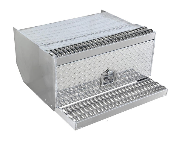 Tool Box fits Peterbilt 379 Style Diamond Plate Storage Box With Steps ...