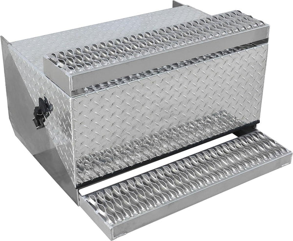 Battery Box Fits Peterbilt 379 Style, Diamond Plate With Steps 30 1/2 ...