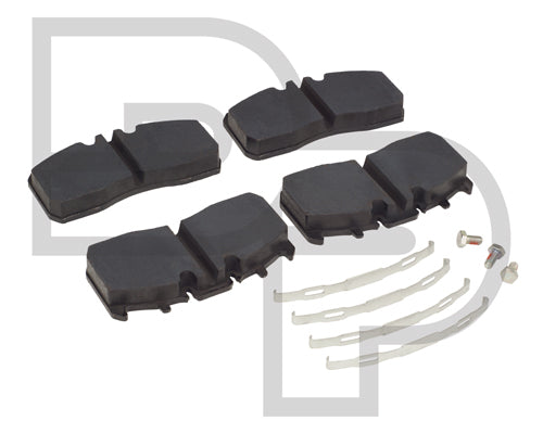 Disc Brake pad set - axle 1 Up to 28.6k, pad springs included - Fras-L ...