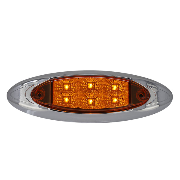 Led Marker Light With Reflector 6 Led Amber/Amber, 3 Wires 12V ...