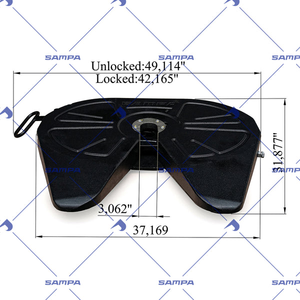 Fifth Wheel Top Plate Jost Drawbar Capacity: 150.000 lbs, Vertical Cap ...