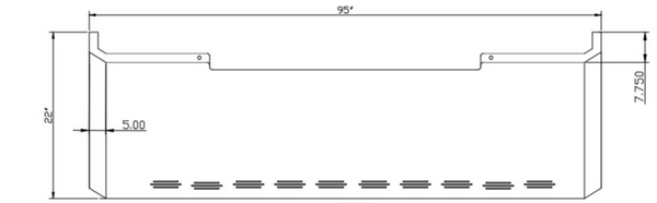 22" Chrome Bumper (Universal Fit) PB 379, W900, Classic, Wester Star ...