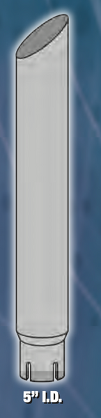 6" x 84" ID - Mitered (Angle Cut) Stack Reduced 5"- Chrome – MiamiStar.com