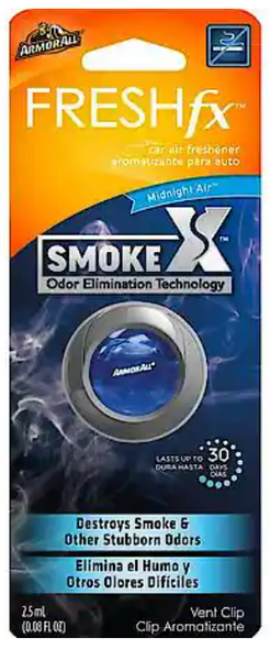 Armor All FRESH Fx Car Air Freshener Vent Clip - Smoke X – MiamiStar.com