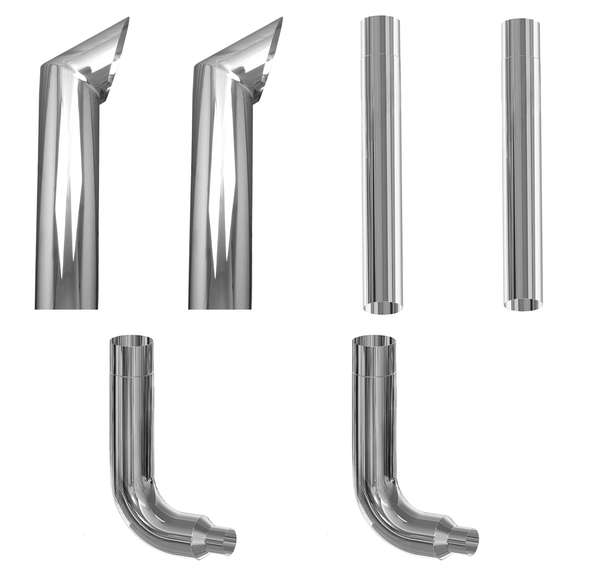 Universal Brute/Chino Curve Cut Chrome Stack Kit 8" x 115" Made in USA ...