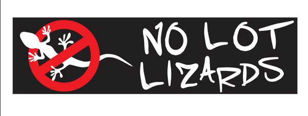 No Lot Lizards Decal, 2.75″ X 10.25″ – MiamiStar.com