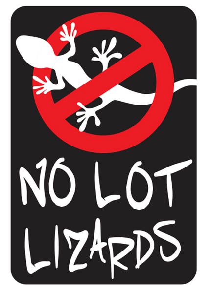 No Lot Lizards Decal, 6.75″ X 4.5″ – MiamiStar.com