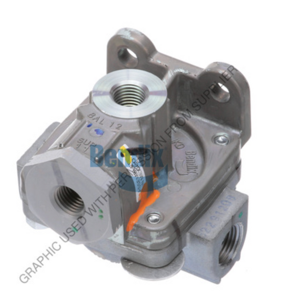 Bendix, QR-1C Quick Release Valve, 1/4" NPT Supply, 3/8" NPT Delivery ...