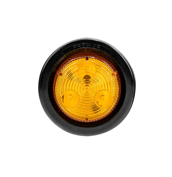 3 LED 2" Round Low Profile Light Kit (Clearance/Marker) - Amber LED/Le ...