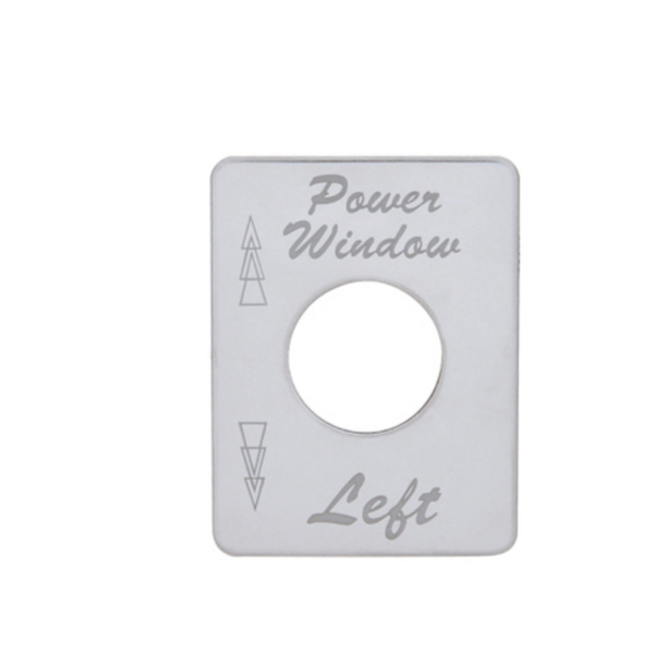Stainless Steel Switch Name Plate For Peterbilt - Power Window (Left ...