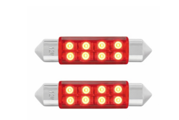 8 SMD High Power Micro LED 211-2 Dome Light Bulb - Red (2-Pack ...