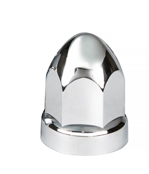 33mm X 2-3/4" Chrome Plastic Bullet Nut Cover With Flange - Push-On ...