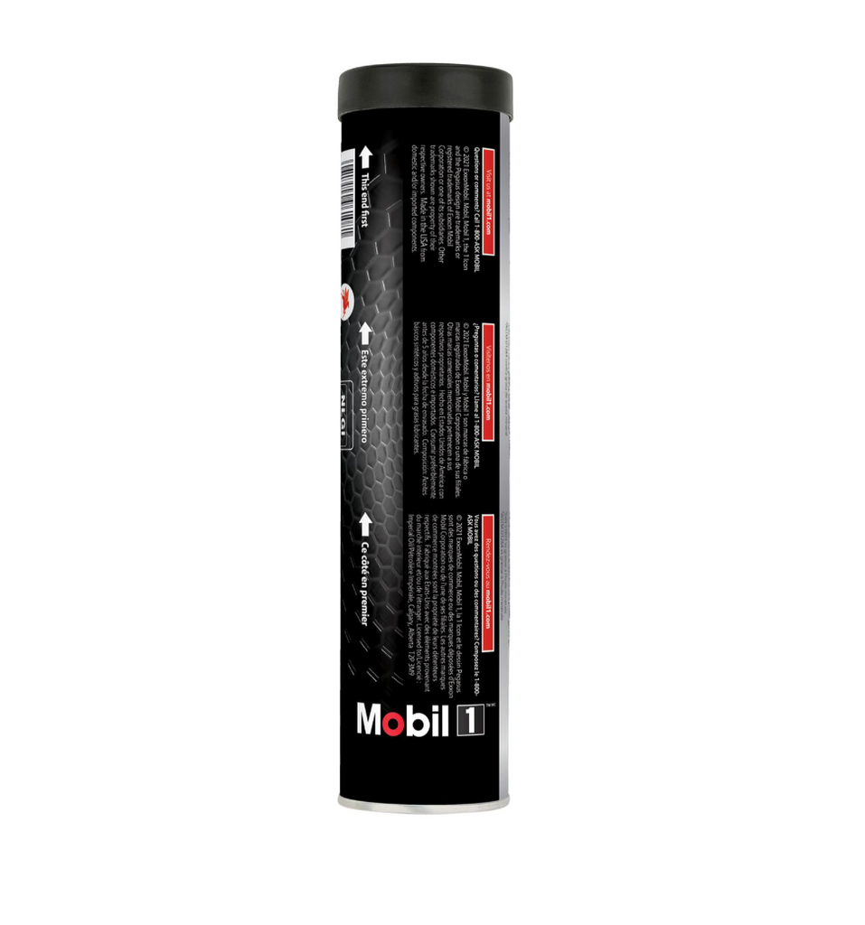 Mobil 1 Grease Red, Synthetic, NLGI Cartridge/Tube, 13.4 oz., Each, 10 ...