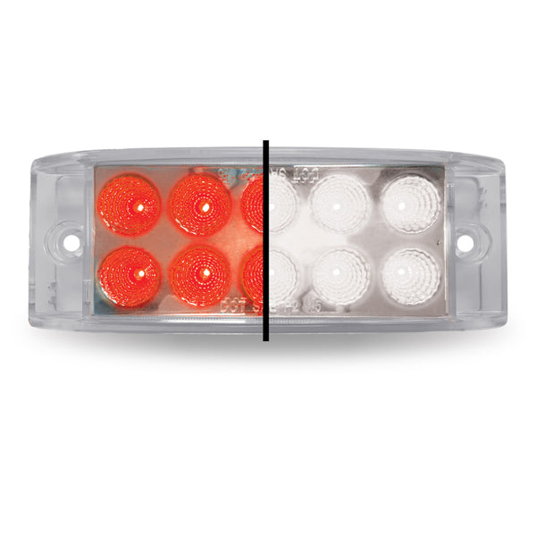 Trux 2″ x 6″ Red Marker to White Auxiliary Rectangular LED Light – 10 ...