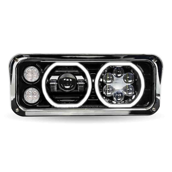 Trux Universal LED Projector Headlight Assembly With Glow Position Hal ...