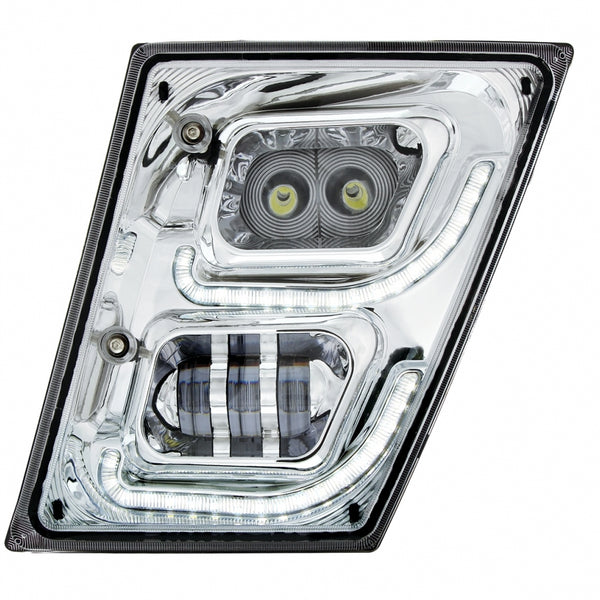 Chrome High Power LED Fog Light with LED Daytime Running Light & LED P ...