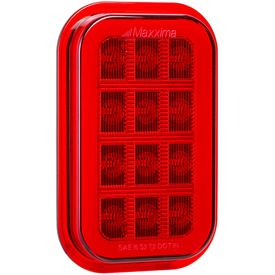 3” x 5” Red Rectangular Stop/Turn/Tail with Glow Edge – MiamiStar.com