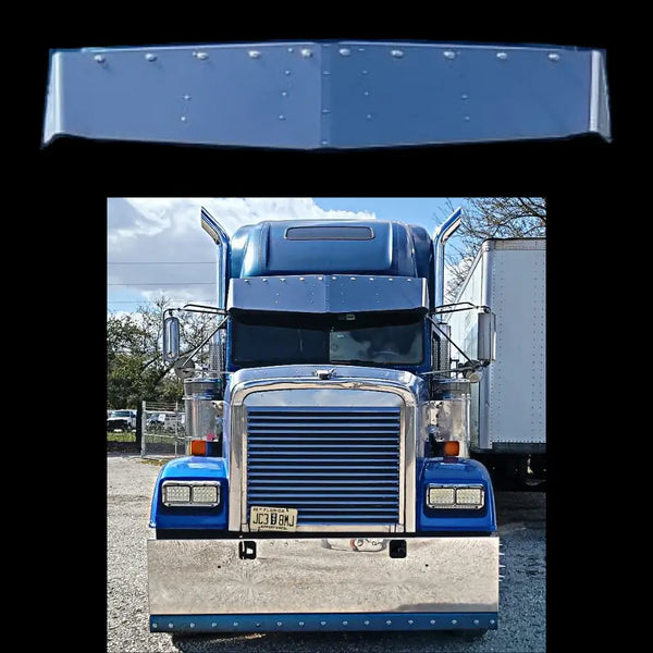 Visor 15" x 18" V-Style Freightliner FLD/Classic Condo Custom w/10-3/4 ...