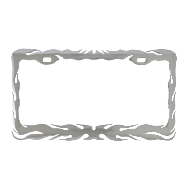 Chrome Flame License Plate Frame – MiamiStar.com