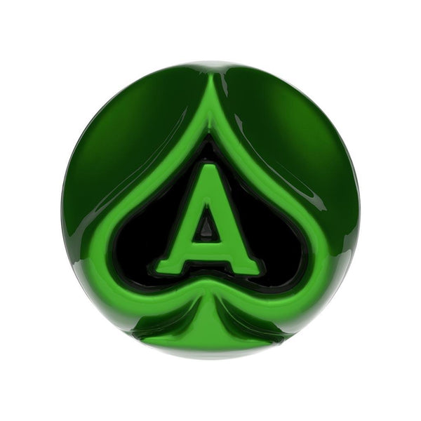 Ace Of Spades Air Valve Knob - Emerald Green With Gloss Black Inlay ...