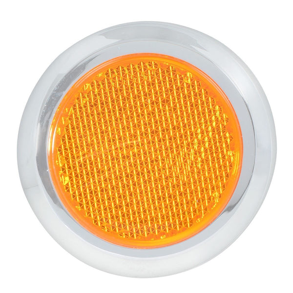 2-1/8” Round Stick-On Reflector W/ Chrome Trim – MiamiStar.com