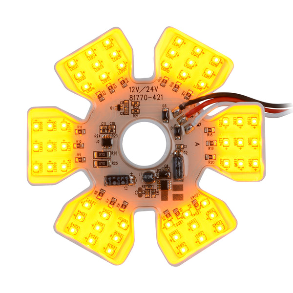 Ultra Thin Hex Air Cleaner 2 Led Light Amber /Red 3 Wires (Filter ...