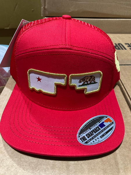 Hat Mesh, California, Red, 7 panel – MiamiStar.com