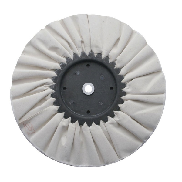 10" White Treated Airway Buff - 5/8" & 1/2" Arbor – MiamiStar.com