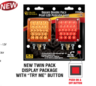 Twin Pack Square Double Face LED Pedestal Light – MiamiStar.com