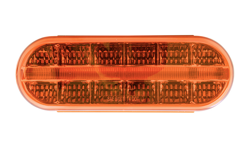 Amber-Amber Oval Prime Spyder LED Light 12V 6” Park/Turn/Clearance ...