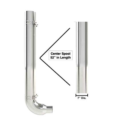 Lincoln Chrome 7" X 52" Center spool Pipe Chrome OD – MiamiStar.com