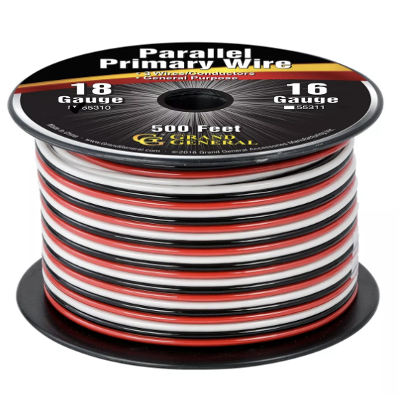 Parallel Primary 3 Wire Roll 100FT 18 GA – MiamiStar.com