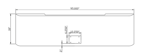 18" Universal Bumper Chrome Roll End PB 379, Classic, Kenworth W900 (9 ...