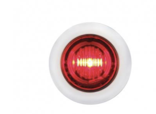 3 LED Mini Light With Bezel (Clearance/Marker) - Red LED/Red Lens ...