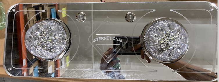 White/Blue Interior Watermelon Dome Light Plate Fits International Pro ...