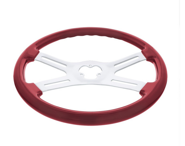 18" Vibrant Color 4 Spoke Steering Wheel - Candy Red – MiamiStar.com