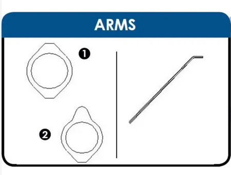 12' Bent Extrusion Arm - No Connect (Qty: 2) – MiamiStar.com