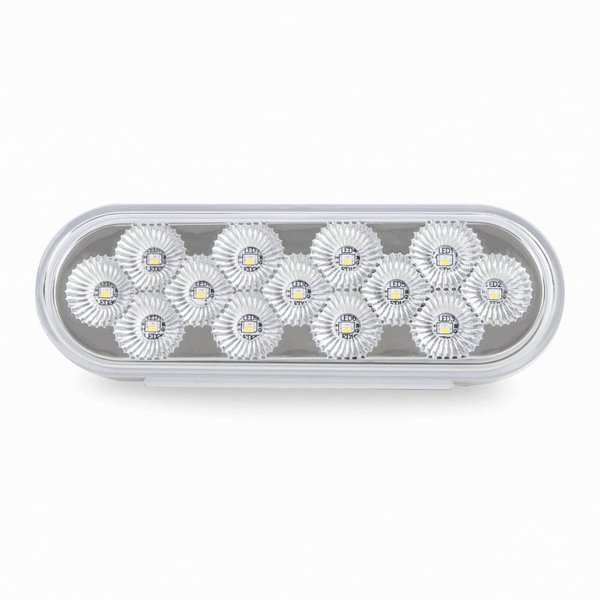 6” Oval Light Led (Red/Clear Lens) 12V – MiamiStar.com