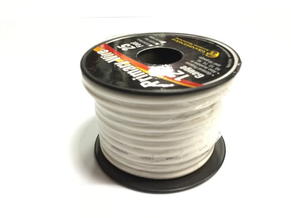 Primary Wire in 12 Gauge, 25 Ft Roll With Spool (White) – MiamiStar.com